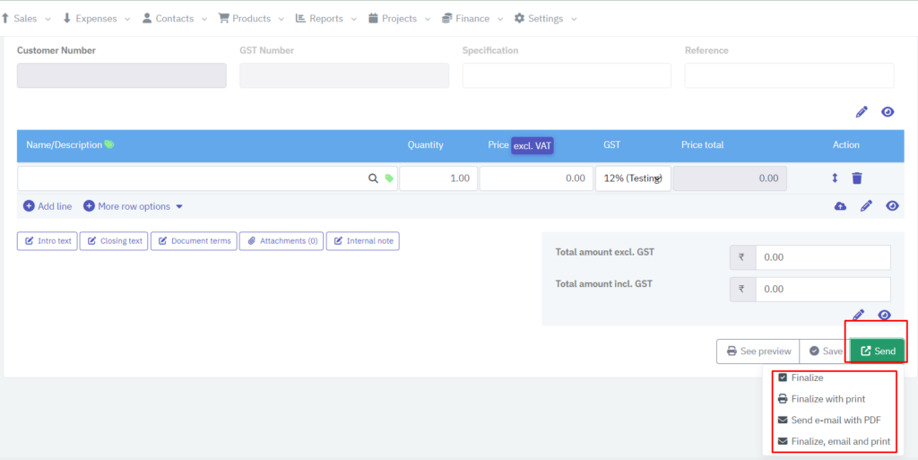 How to Create invoice Online | Invoice Office