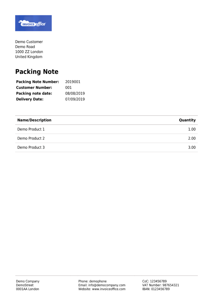 Create and send a delivery note, Invoice Office! - Try for Free!