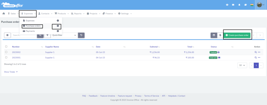 Create Purchase Order - Free Online Invoicing & Billing Software